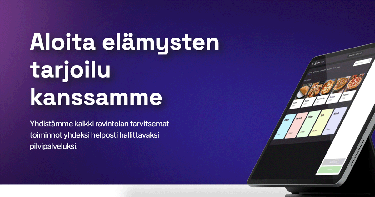 Rafla - Ravintolan Verkkokauppa, Pöytävaraukset ja Kassa